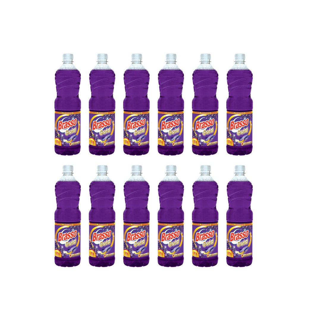 Brasso Multiusos Lavanda 870 ml, Paq. 12 pz