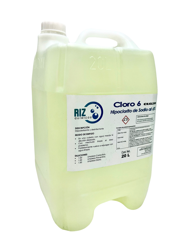 Cloro 6% Bidón 20 Litros